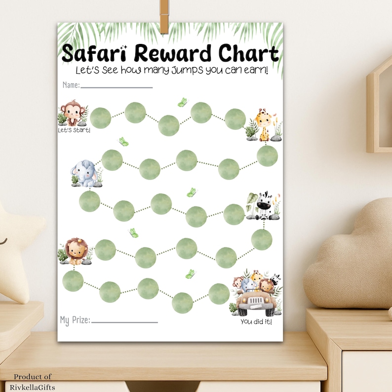 Safari Kids Reward Chart: Jungle Behavior Tracker (PDF Download) - Etsy