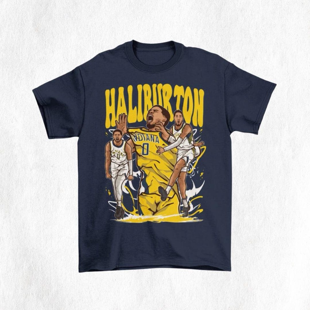 Tyrese Haliburton Cartoon Style Tshirt Basketball Player Bootleg Unisex ...