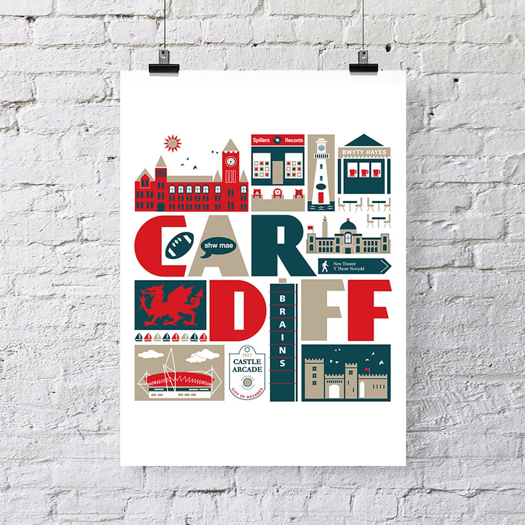 Cardiff Wales Print - Etsy