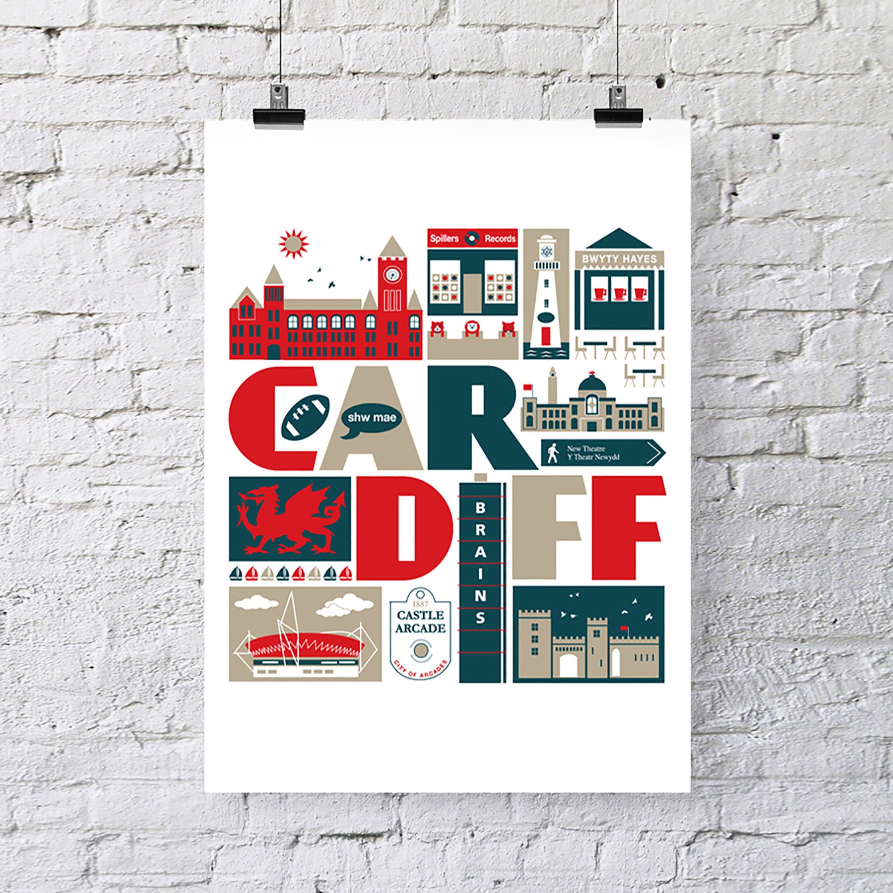 Cardiff Wales Print - Etsy