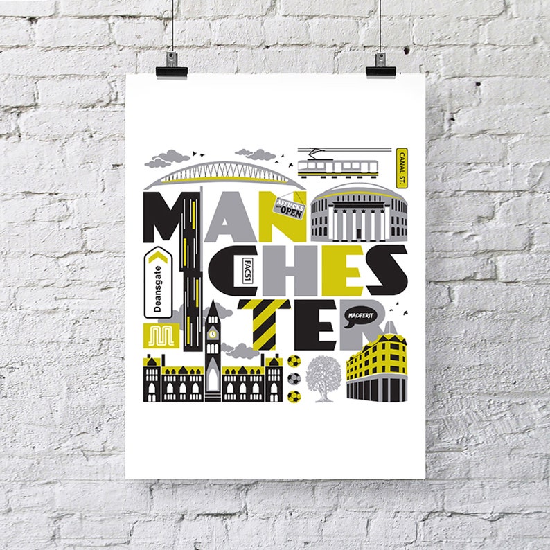 Manchester Print - Etsy