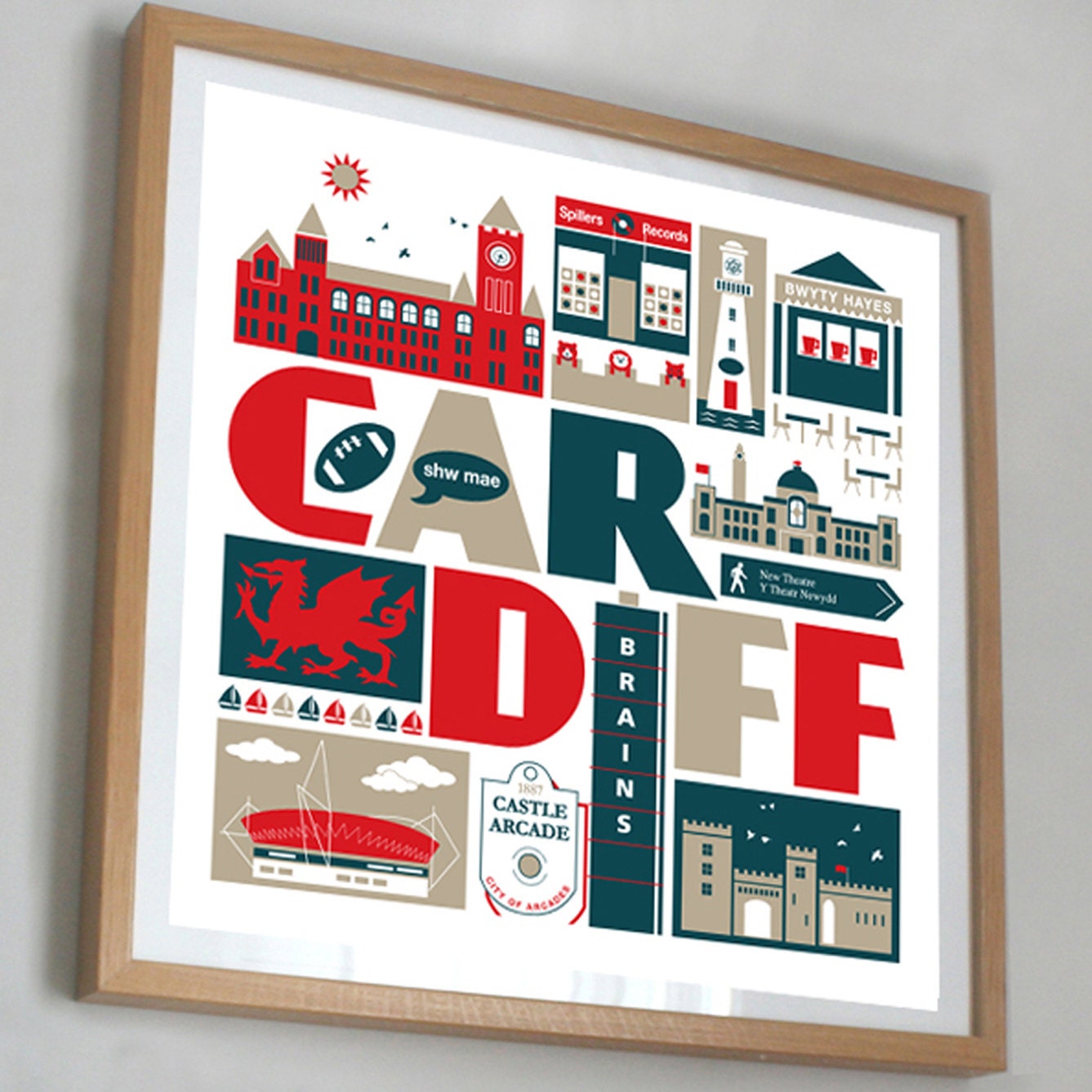 Cardiff Wales Print - Etsy