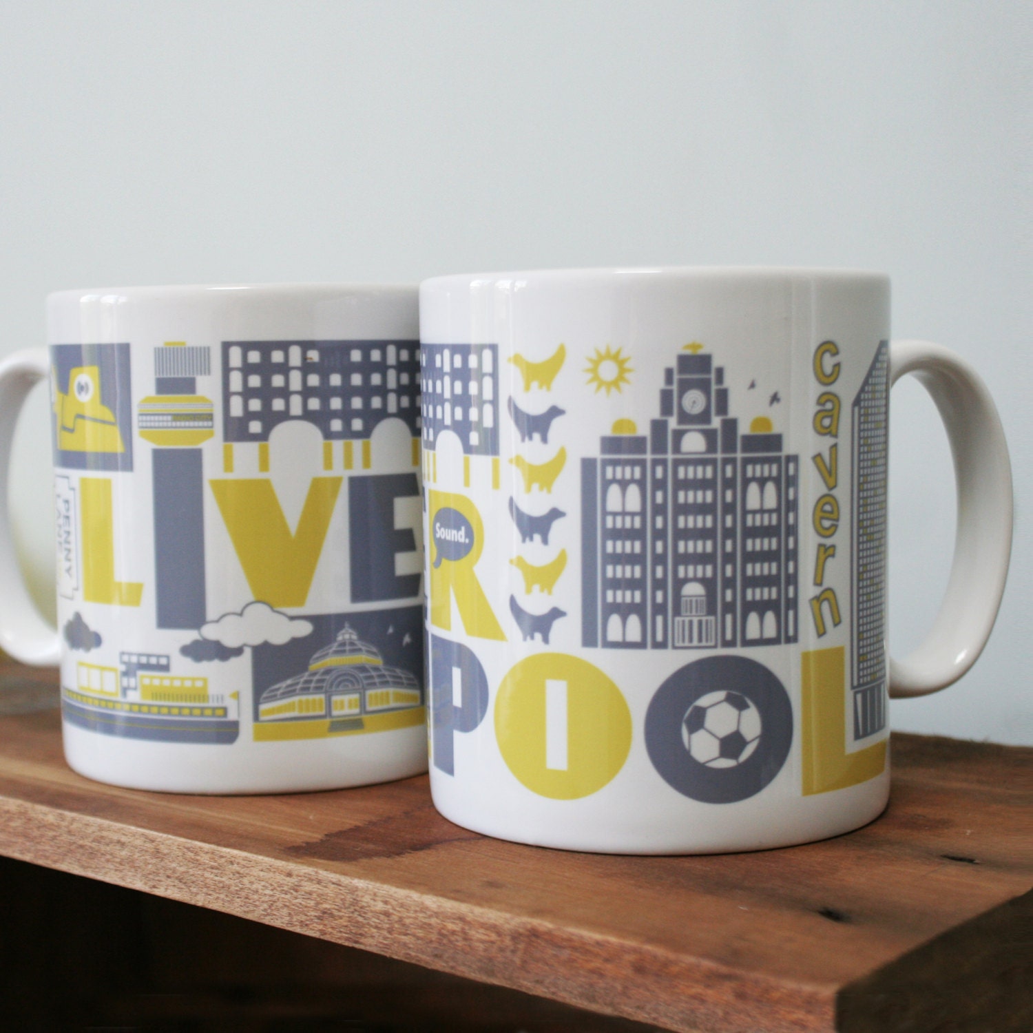 Liverpool Typographic Mug - Etsy