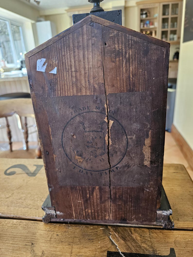 Antique German Wooden Mantel Clock - Etsy