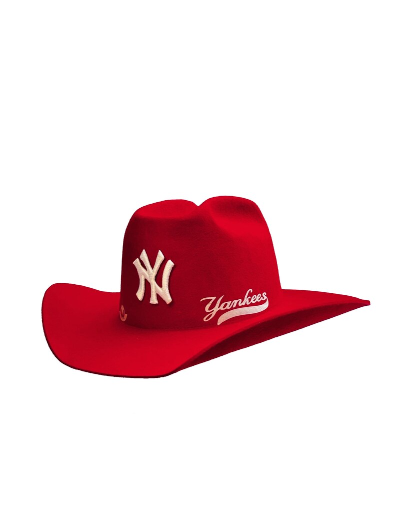 NY Cowboy Hat Red - Etsy