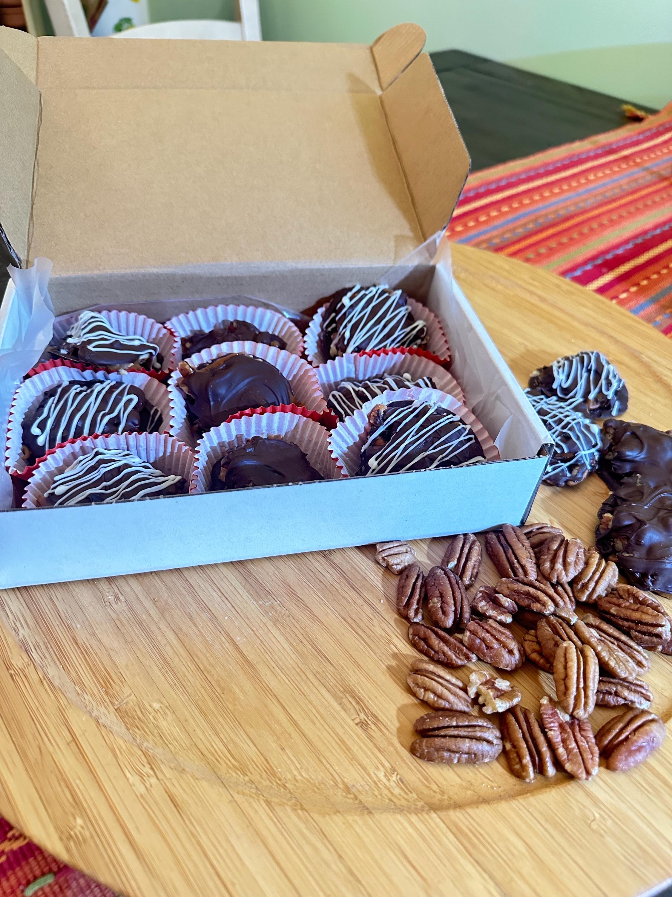 Chocolate Covered Pecan Turtle Candies - Etsy
