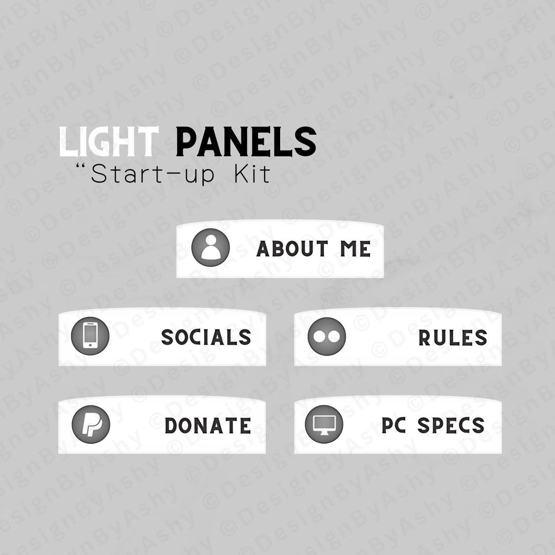 Light Minimalistic Twitch Panels (start-up Kit) Simple and Clean - Etsy