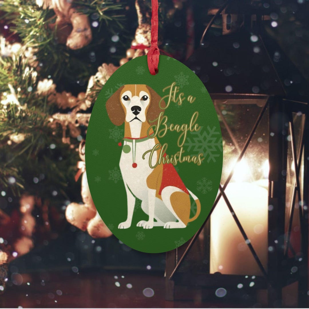 It's a Beagle Christmas Wooden Christmas Ornaments - Etsy