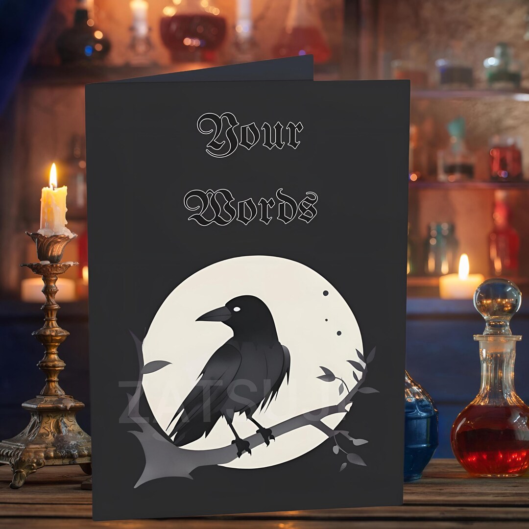 Gothic Greeting Cards With Custom Text. - Etsy