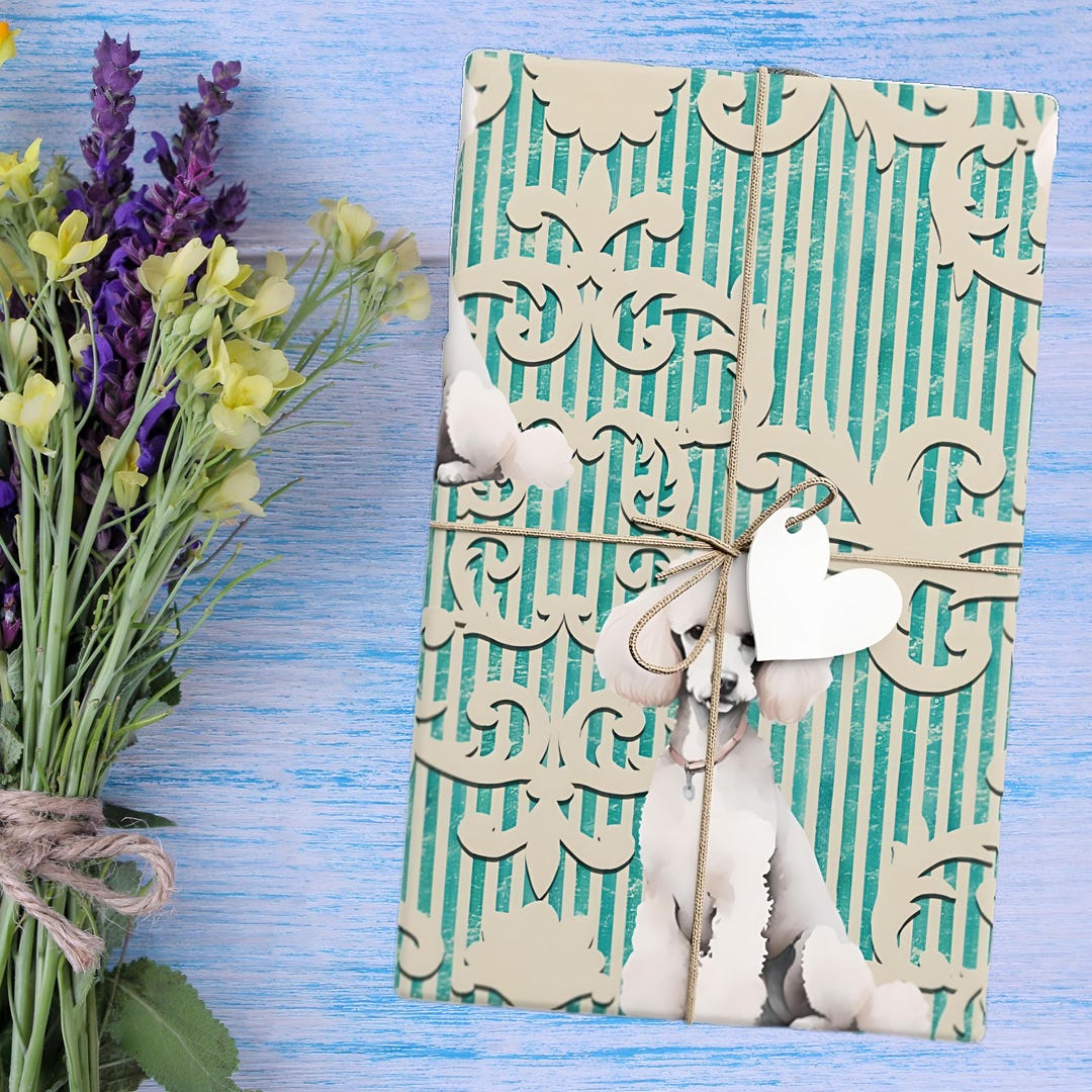 Poodle Gift Wrapping Paper - Etsy