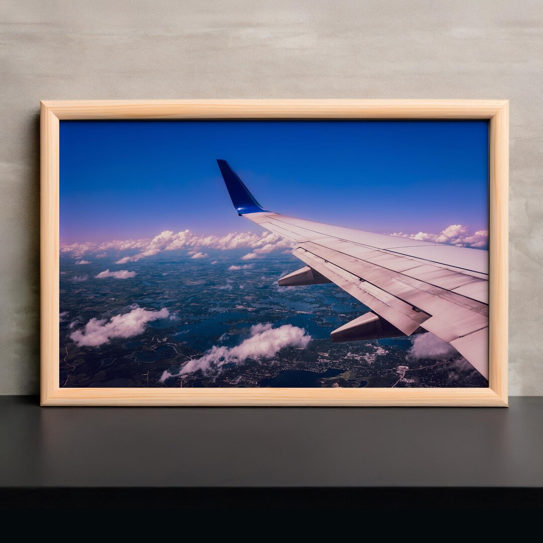 Plane Above Lakes Digital Print, Photography, Digital Download, Home ...