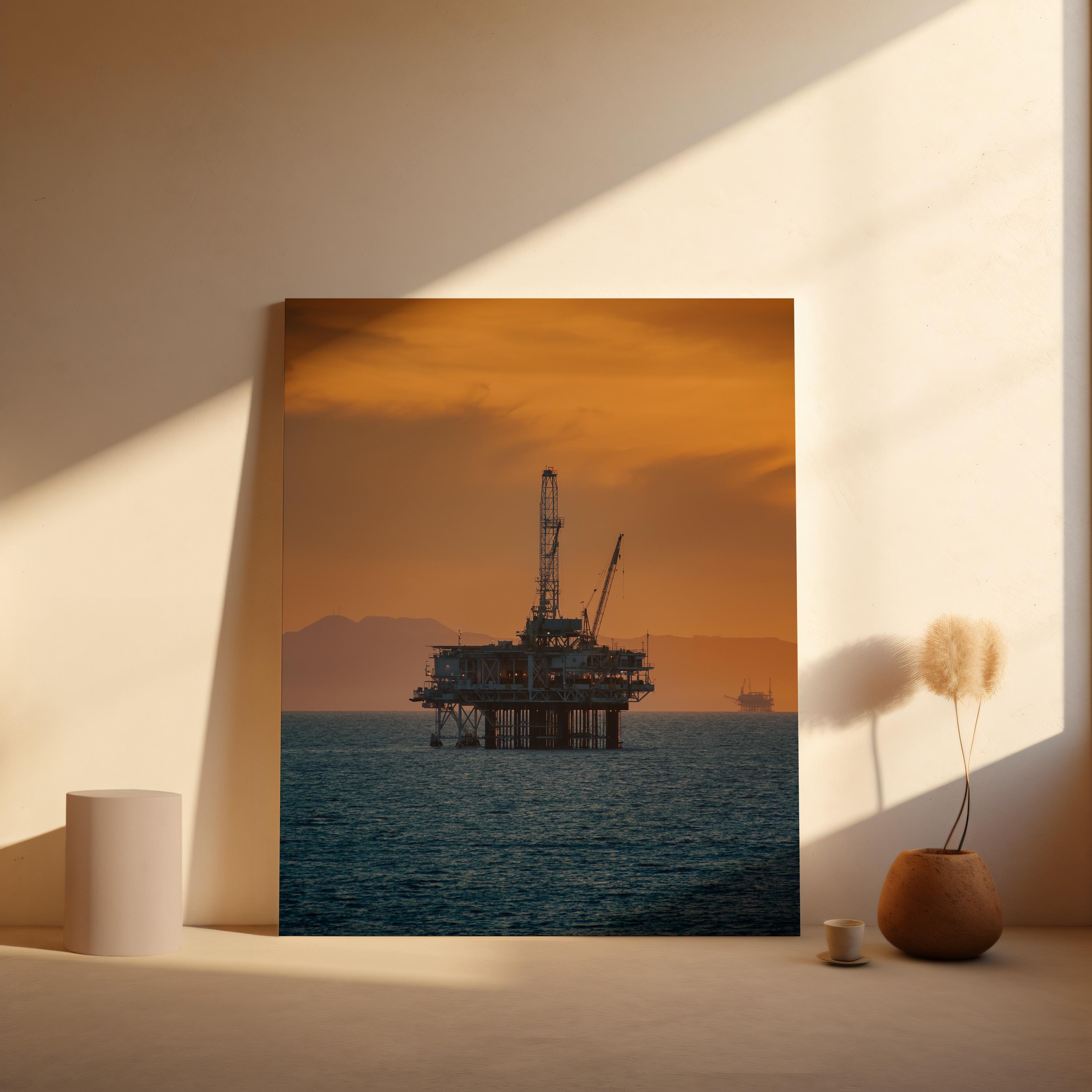Offshore Oil Rig Digital Print, Photography, Digital Download, Wall Art ...