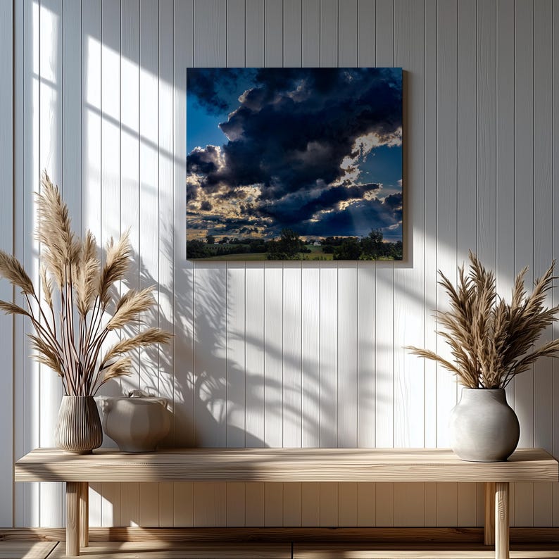 Storm Cloud and Sun Rays Digital Print, Photography, Digital Download ...