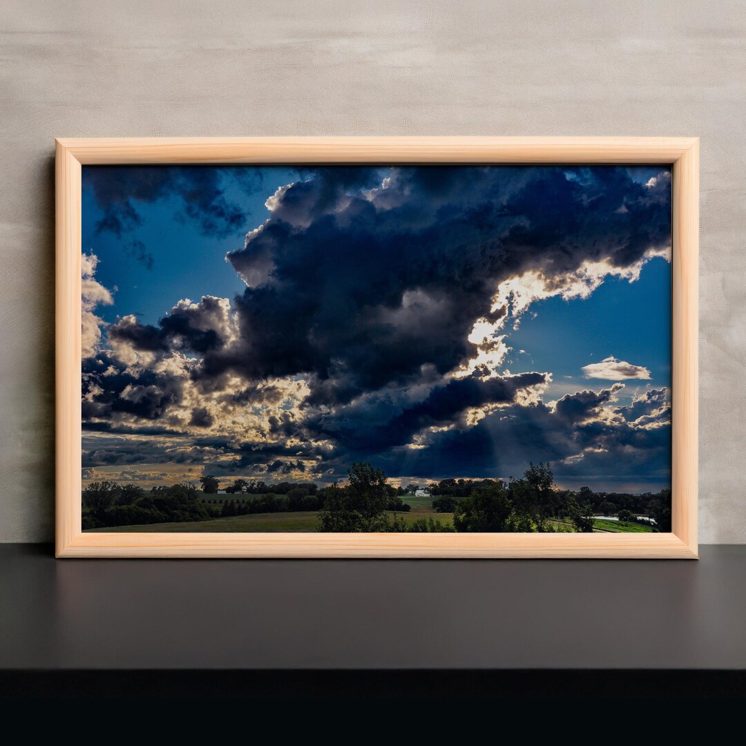 Storm Cloud and Sun Rays Digital Print, Photography, Digital Download ...