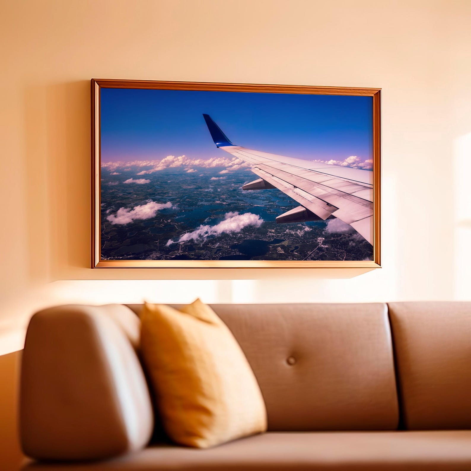 Plane Above Lakes Digital Print, Photography, Digital Download, Home ...