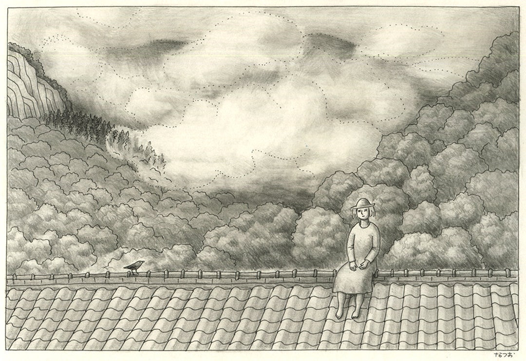 Original Drawing - the Fog and the Bird Chirp - Etsy