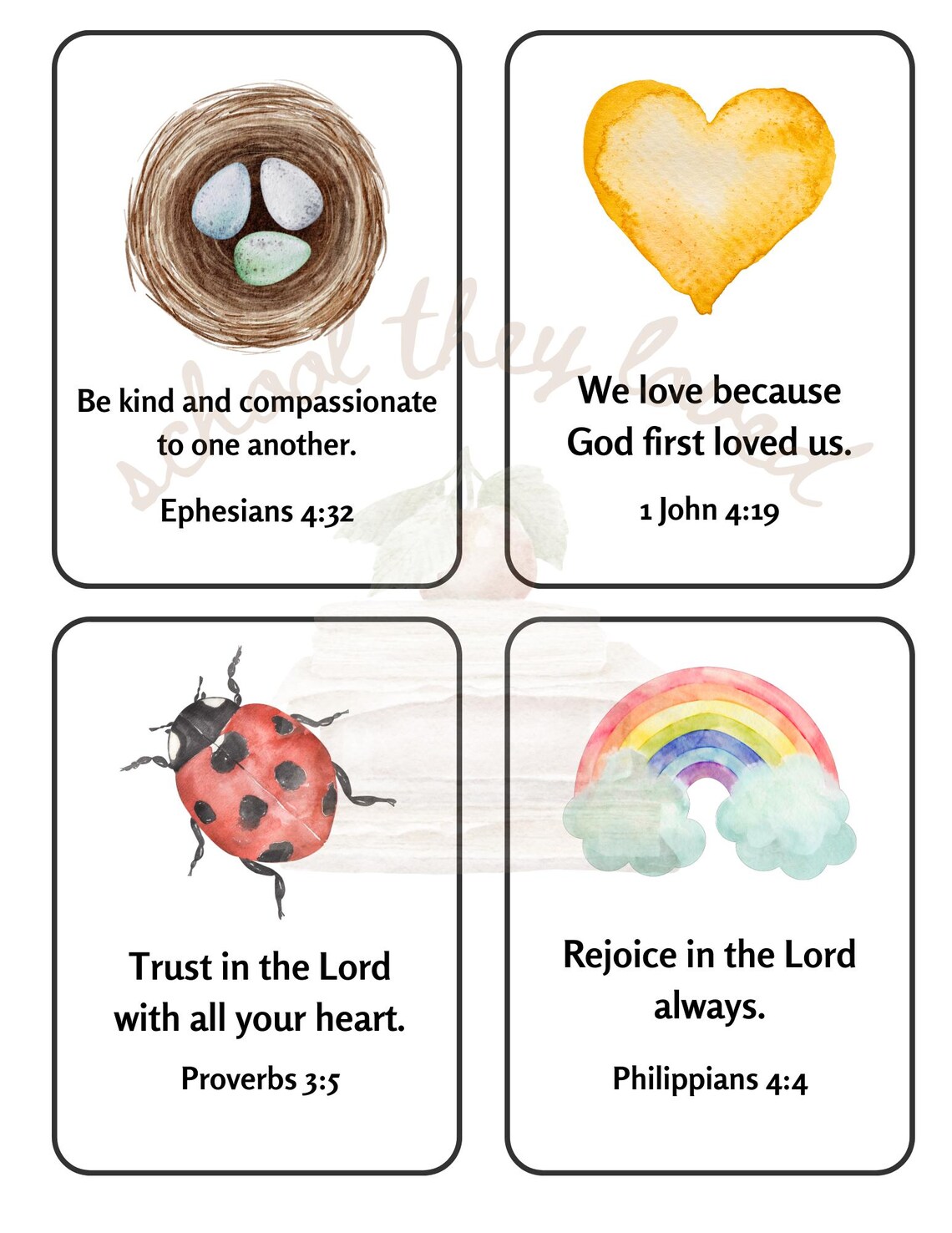 16 Bible Verse Cards for Kids My First Scripture Cards Bible ...