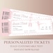 Ballet Ticket Printable Dance Template Personalized Ballet Christmas ...