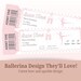 Ballet Ticket Printable Dance Template Personalized Ballet Christmas ...