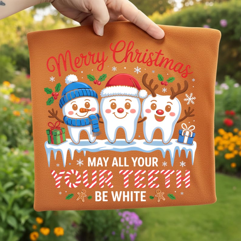 Funny Dental Christmas PNG, Tooth Sublimation Design (digital Download ...