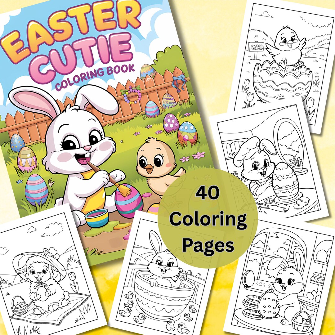 40 Easter Coloring Pages | Cute Easter Bunny & Egg Designs | Printable ...