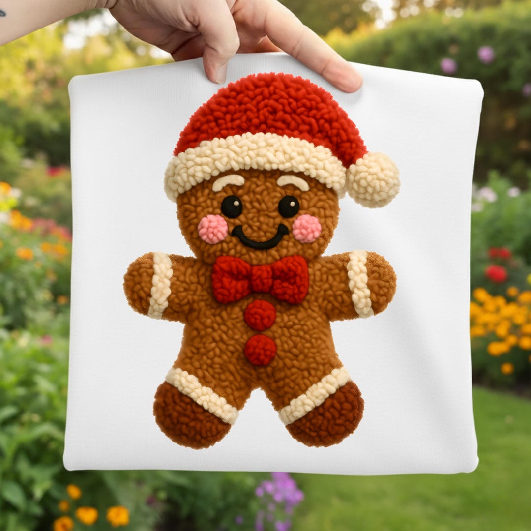 Faux Yarn Gingerbread PNG, Christmas Cookie Clipart (digital Download ...