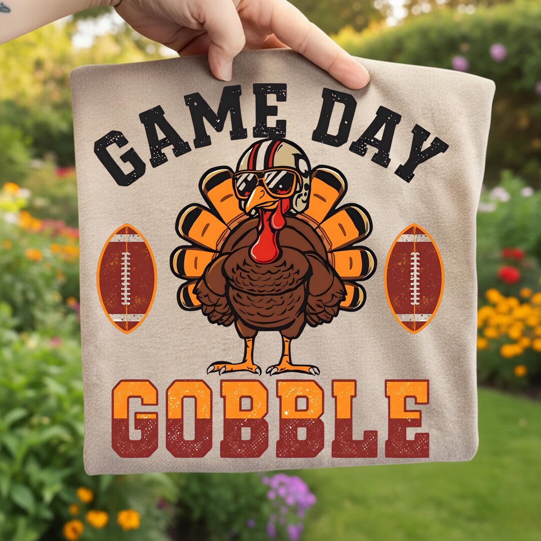 Game Day Turkey PNG, Funny Football Thanksgiving Design (digital ...