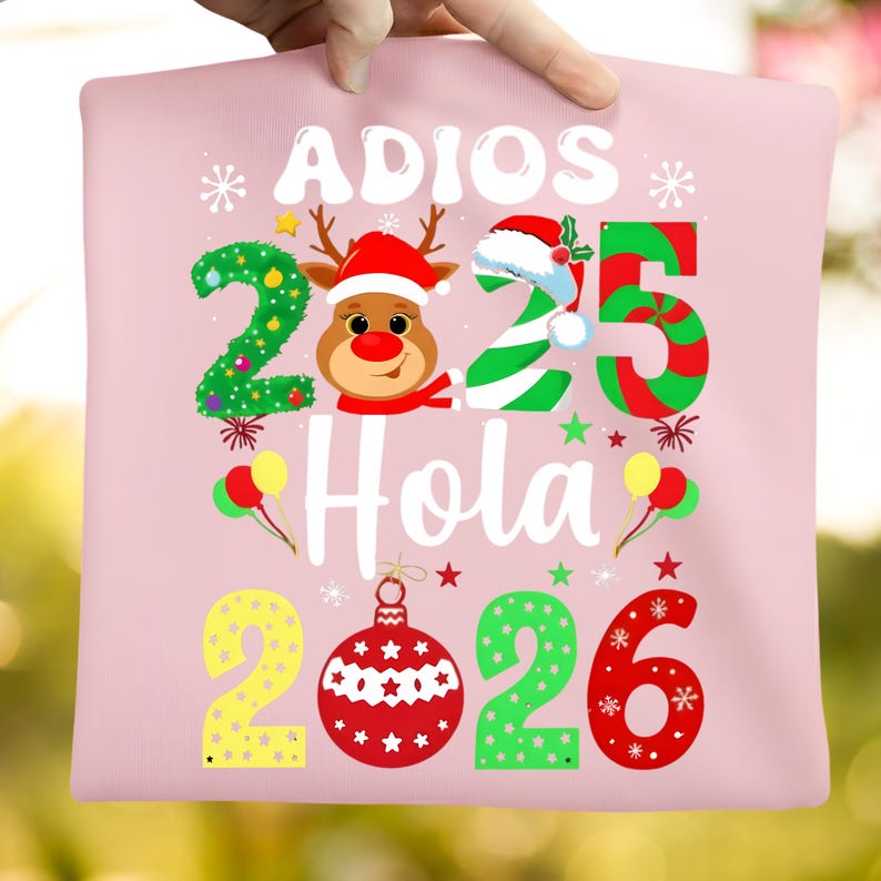 Adios 2025 Hola 2026 PNG New Year Reindeer Clipart (digital Download ...