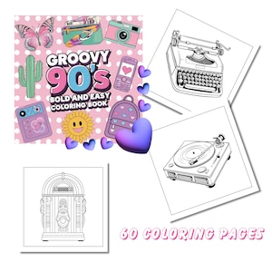 90s Nostalgia Coloring Pages 60 Retro Printable Designs Digital ...