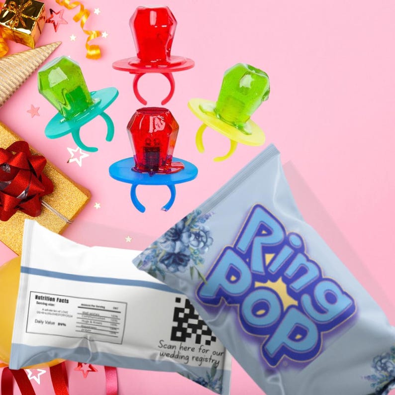 Blank Ring Pop Template, Canva Editable Ring Pop Wrapper Template ...