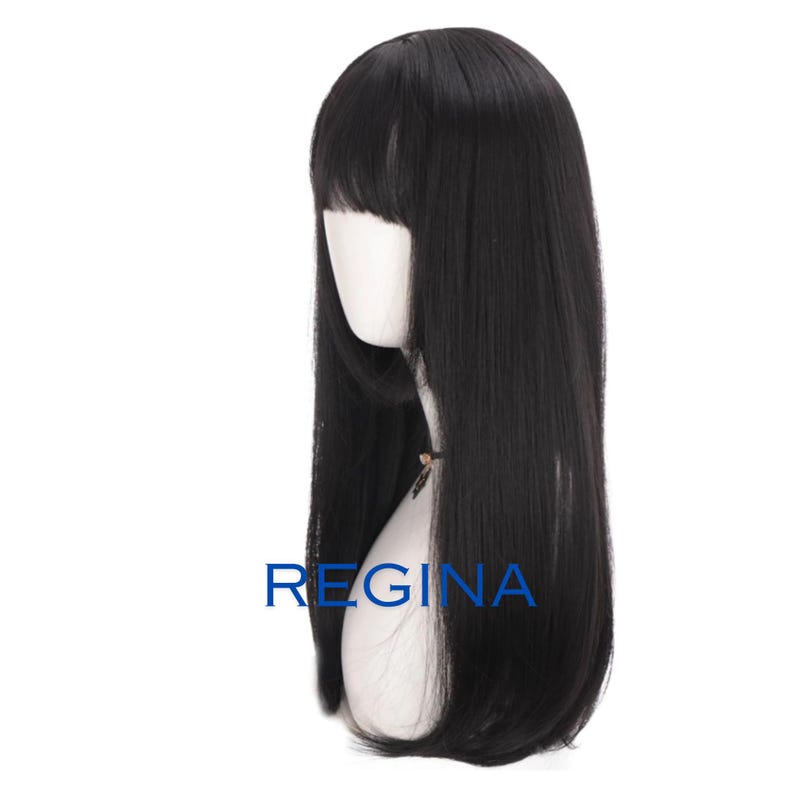 Akame - Kakegurui Inspired Cosplay Wig - Long Black Straight Synthetic ...