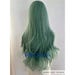 Mint Green 24-inch Long Curly Synthetic Wig Natural-looking Wig for ...
