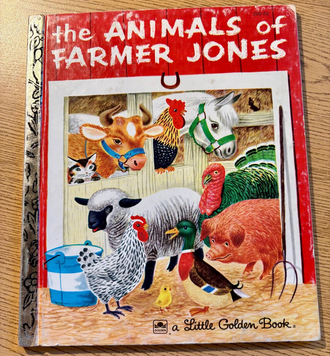 Vintage Little Golden Book - the Animals of Farmer Jones - Etsy