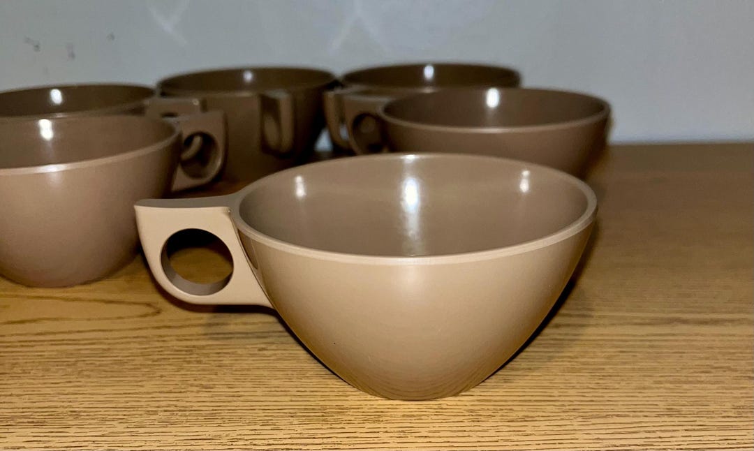 Set of 6 Vintage Boontonware Brown Melmac Mugs – 1960s Coffee/tea Cups ...