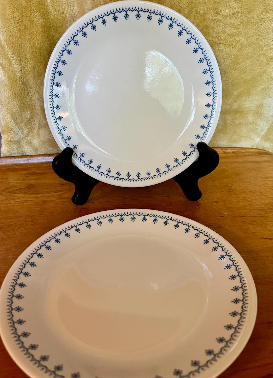 Corelle Evening Lattice / Snowflake Blue Salad Plate – 8" Vintage ...