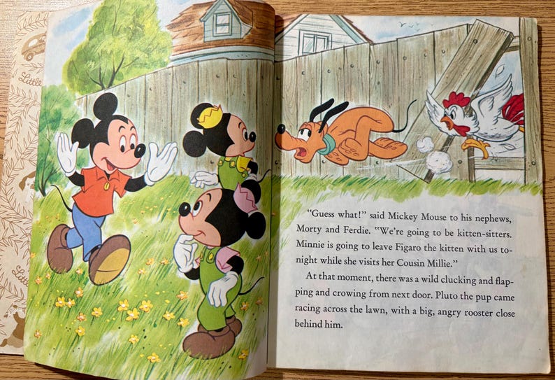 Vintage Little Golden Book - Mickey Mouse the Kitten-sitters - Etsy