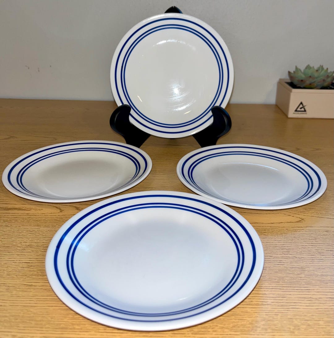 4 Corelle Classic Cafe Blue 6 3/4" Bread and Butter Plates- Set of 4 ...
