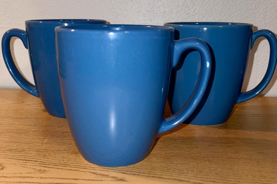 Three Blue Corelle Coordinates Coffee Mugs - Etsy