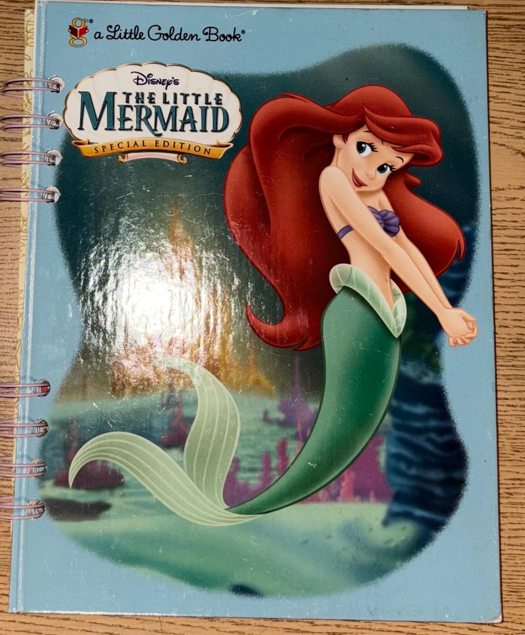 Upcycled the Little Mermaid Notebook | Disney Little Golden Book ...