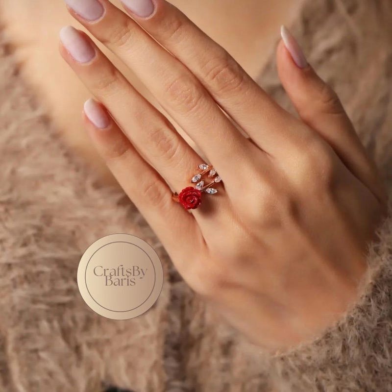 Rose Ring - Etsy