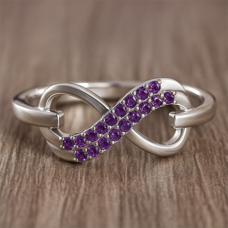 925 Silver Promise Ring • Birthstone Engagement Ring • Sterling Silver ...