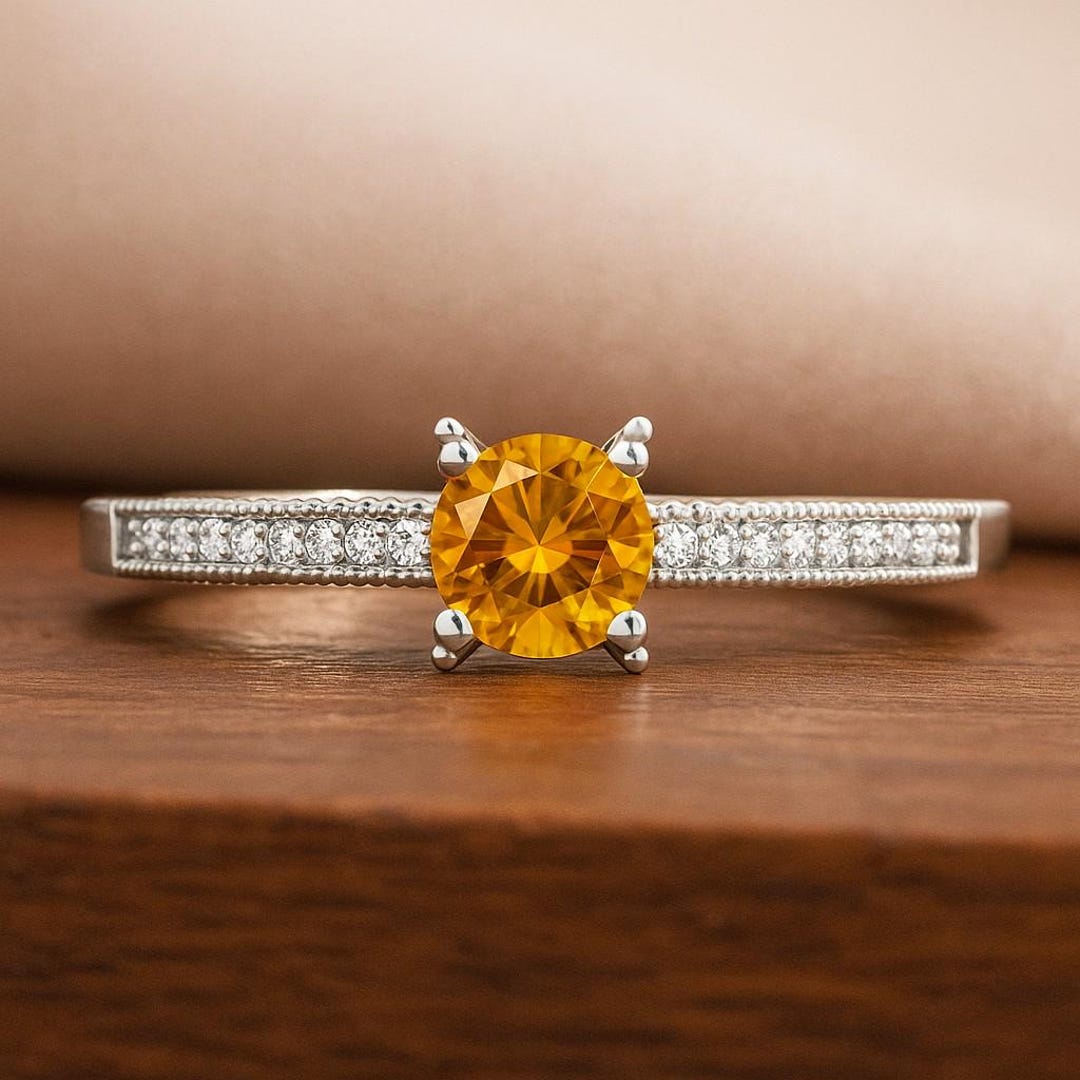 Birthstone Engagement Ring • Sterling Silver Birthstone Ring • 925 ...