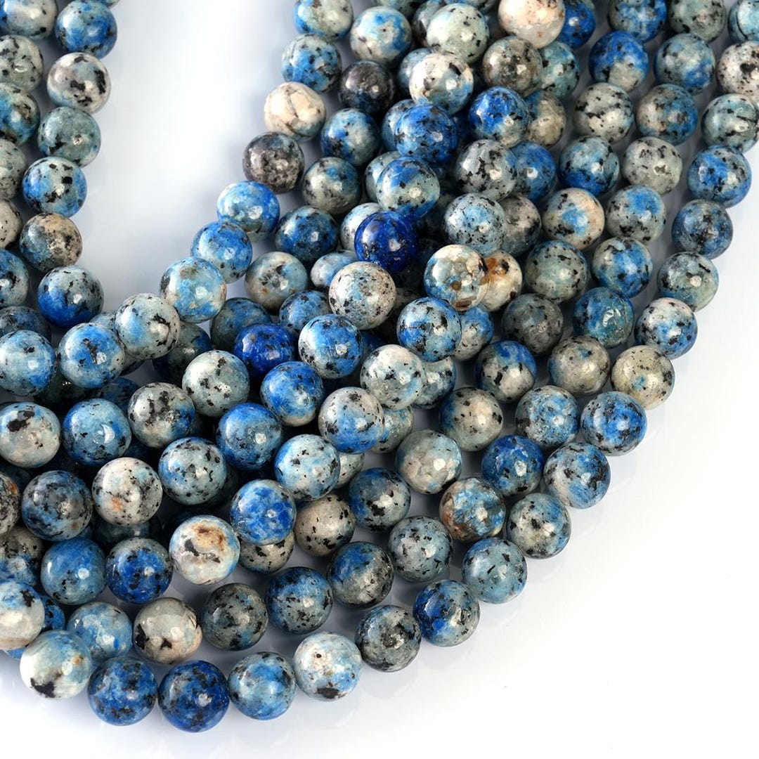 Natural K2 Jasper Gemstone Round Smooth Beads String 15.5 Inches Long 4 ...
