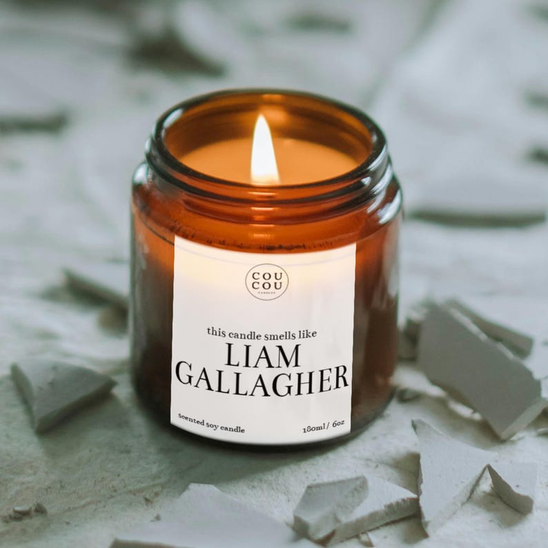 Liam Gallagher Candle, Funny Oasis Fan Gift, Luxury Soy Wax - Etsy UK