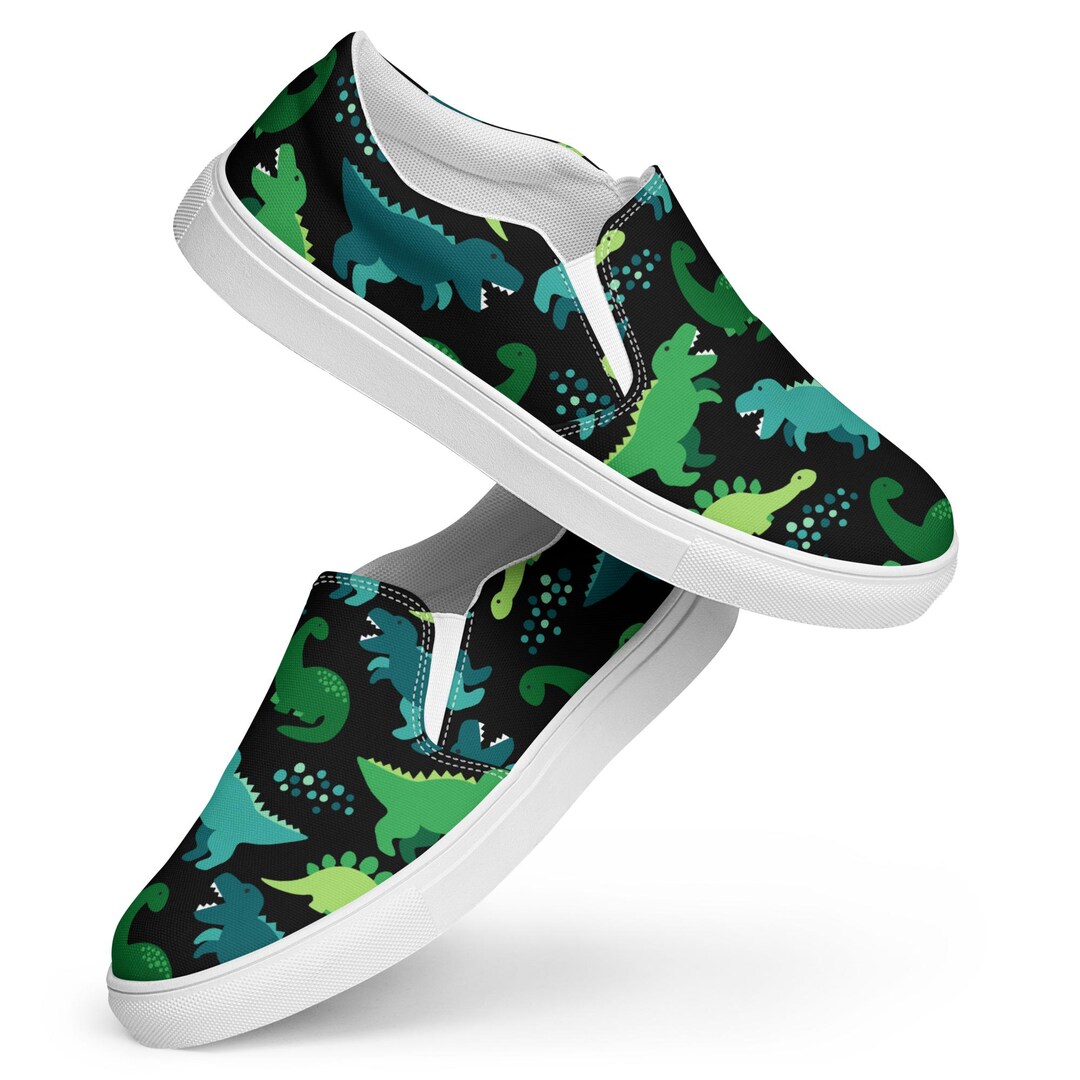 Dinosaur T-rex/brontosaurus/stegosaurus Womens Slip-on Canvas Shoes - Etsy