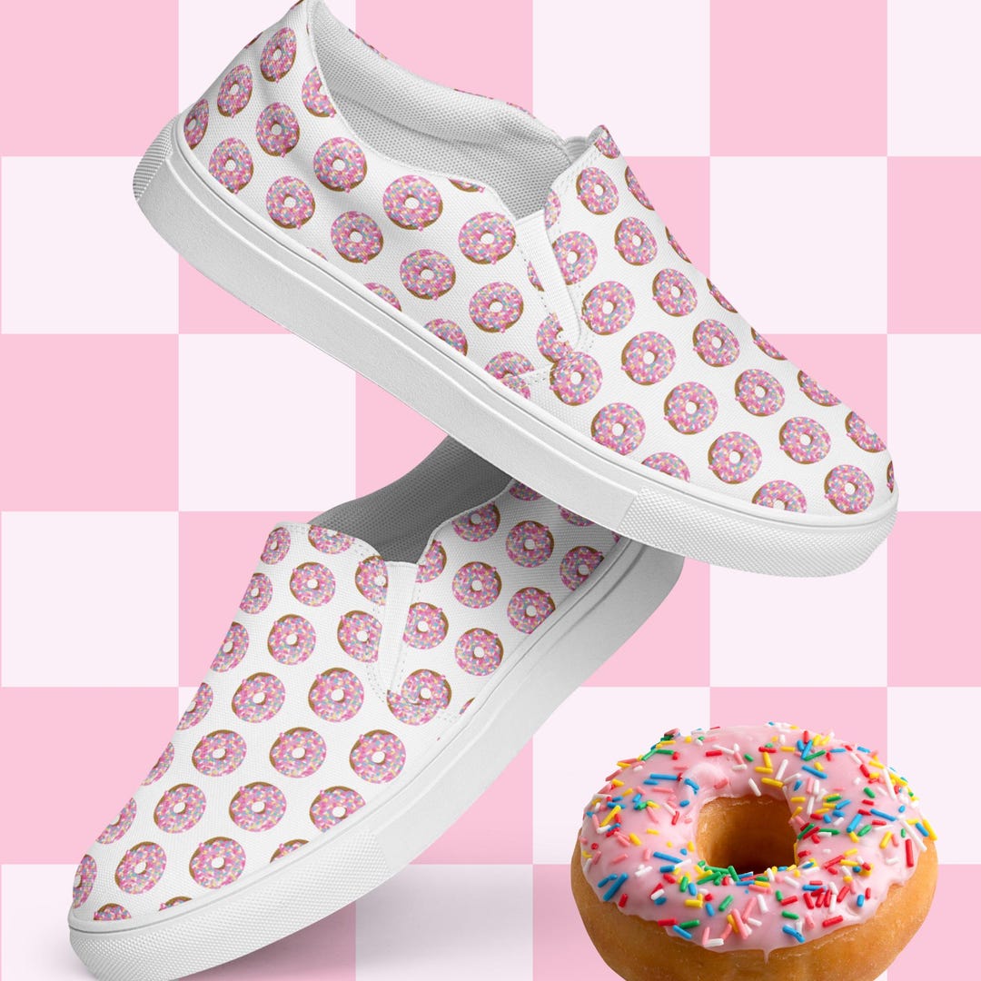 Pink Sprinkle Donut Shoe - Womens Sprinkle Donut Shoes - Pink Sprinkle ...