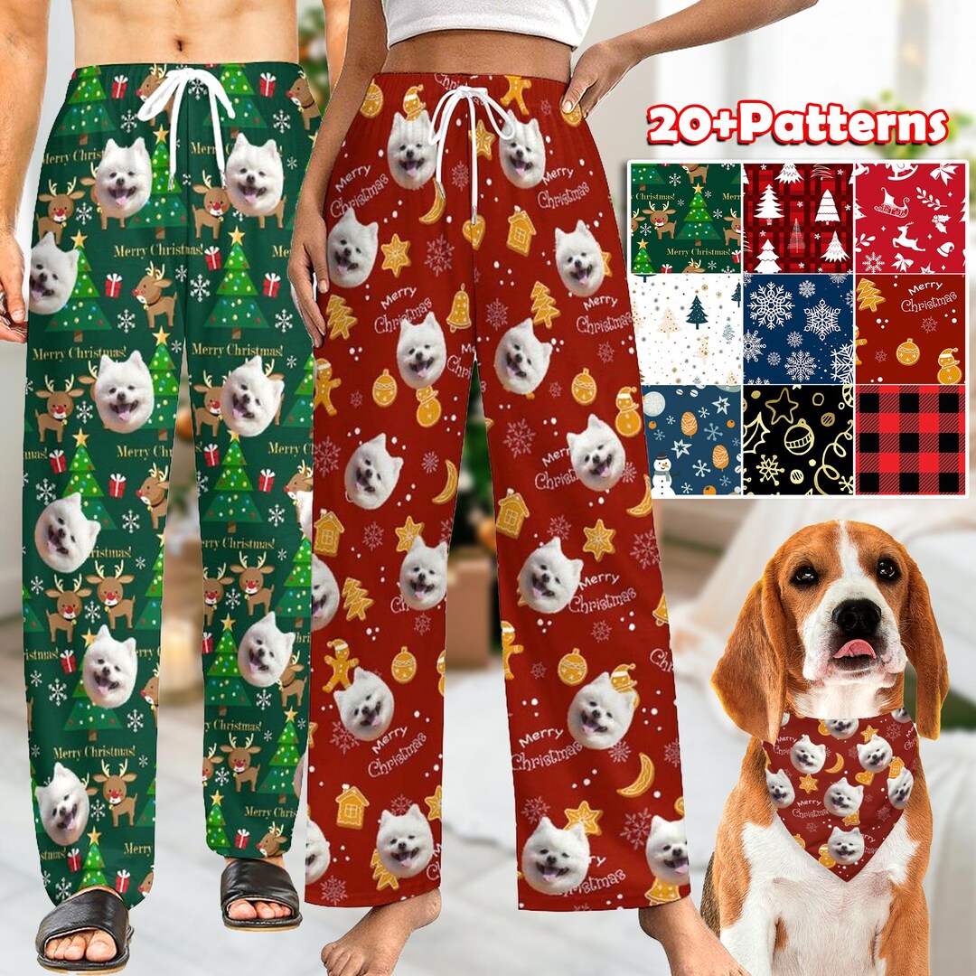 Custom Pyjama Pants,personalzied Christmas Pants,custom Faces PJ Pants ...
