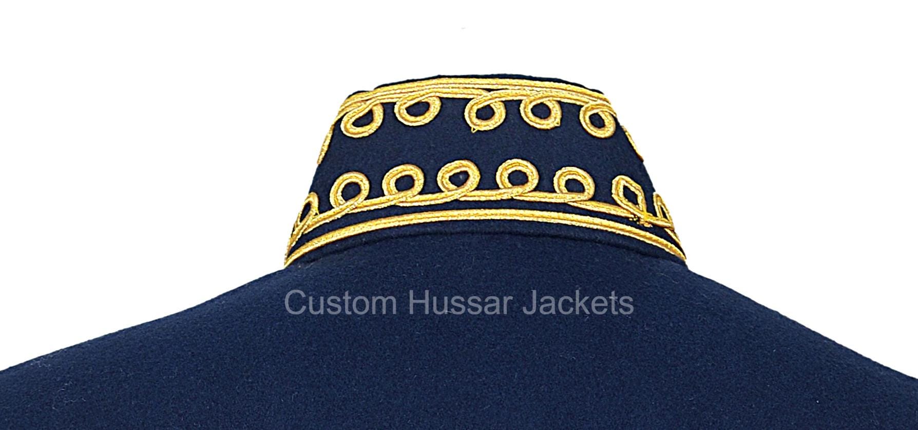 Men's Blue Wool Hussar Jacket: Prussian Military Style - Etsy