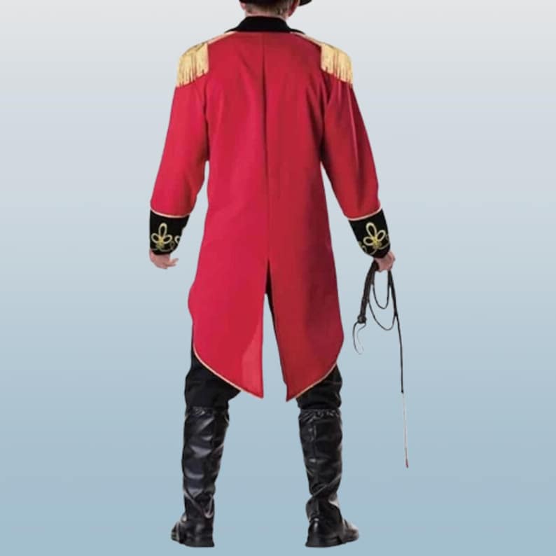 Red Wool Ringmaster Tailcoat: Vintage Circus Costume Jacket - Etsy