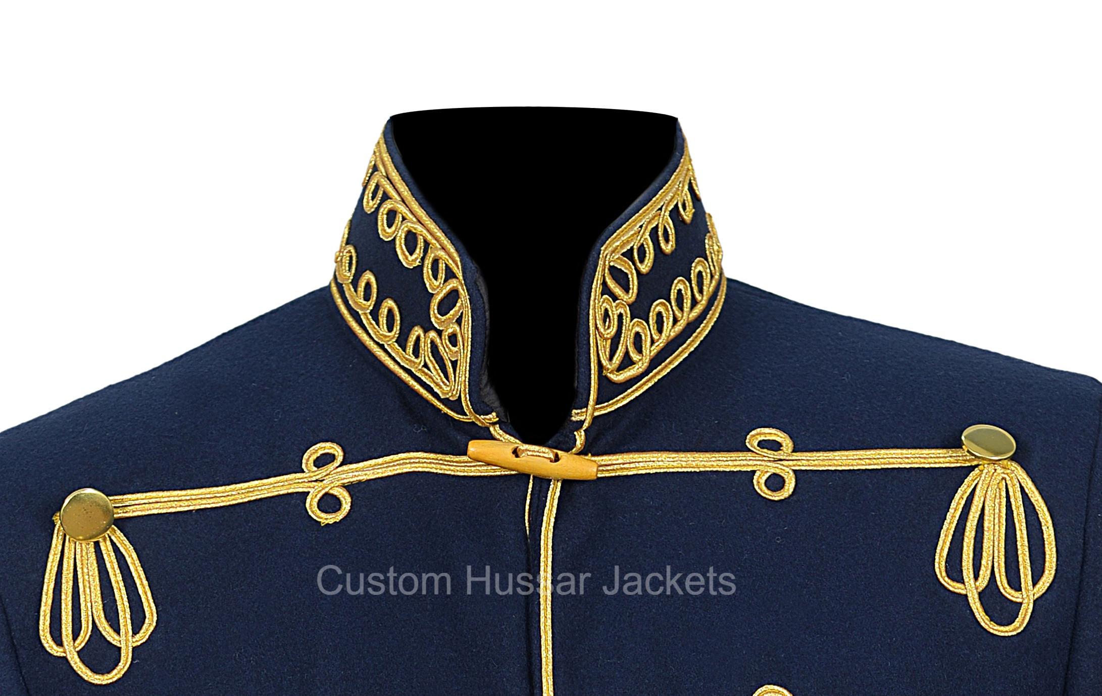 Men's Blue Wool Hussar Jacket: Prussian Military Style - Etsy
